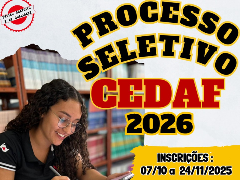 Inscrições para os cursos técnicos da CEDAF terminam no dia 24 de ...